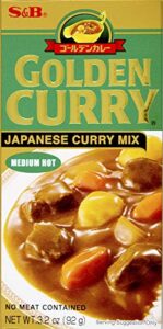 s&b, golden curry japanese curry mix, medium hot, 3.2 oz