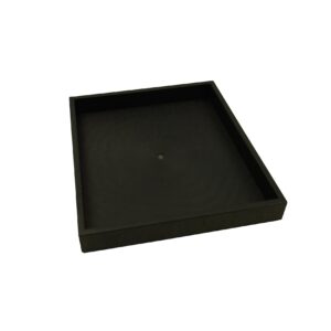 Regal Pak Black Half Size 1"H Stackable Plastic Tray With Black Half Size Ring Slot Foam 7-1/4" X 8-1/4" X 1"H (Jewelry Not Included)