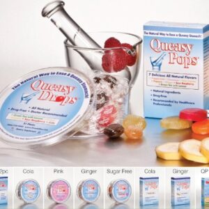 Queasy Drops Sugar Free | 21 Drops | Nausea (Chemo, Motion Sickness etc.) | Drug Free & Gluten Free | Five Flavors: Ginger, Papaya, Cola, Banana, & Raspberry