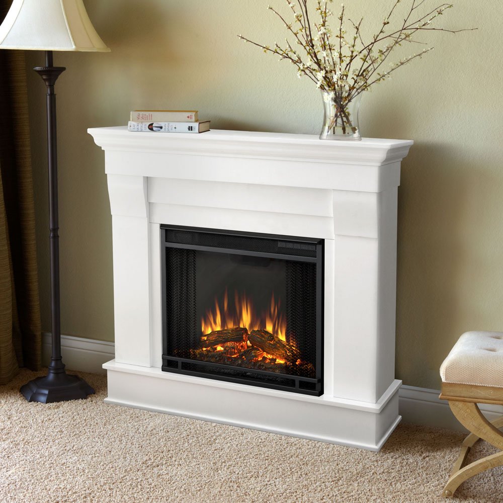 Real Flame White Chateau Electric Fireplace, Small