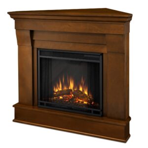 real flame 5950e chateau corner electric fireplace, small, espresso