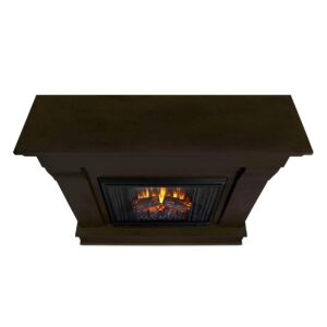 Real Flame 5910E-DW Chateau Fireplace, Small, Dark Walnut