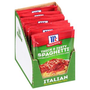 mccormick thick & zesty spaghetti sauce mix, 1.37 oz (pack of 12)