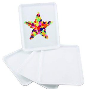 Hygloss Collages Foam Food and Crafting, 9” x 11”, 10 Trays, 9 x 11-Inch, White, Pieces