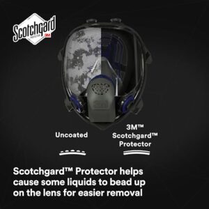 3M Ultimate FX Full Facepiece Reusable Respirator, FF-403, NIOSH, ANSI, Six-Strap Harness for a Secure Comfortable Fit, Cool Flow Valve, Passive Speaking Diaphragm, Large