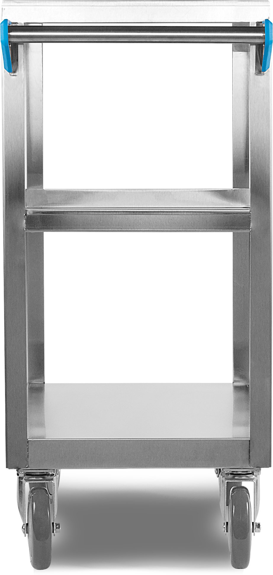 Carlisle FoodService Products Stainless Steel 3 Shelf Utility Cart, 15.5" x 24", Silver, 300 Pound Capacity