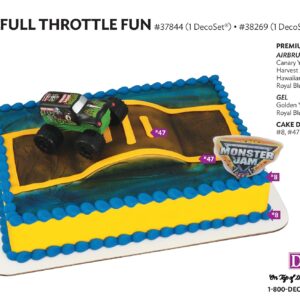 DecoSet Monster Jam Full Throttle Fun Cake Topper, 2-Piece Toppers Set with Keepsake Truck and DecoPic