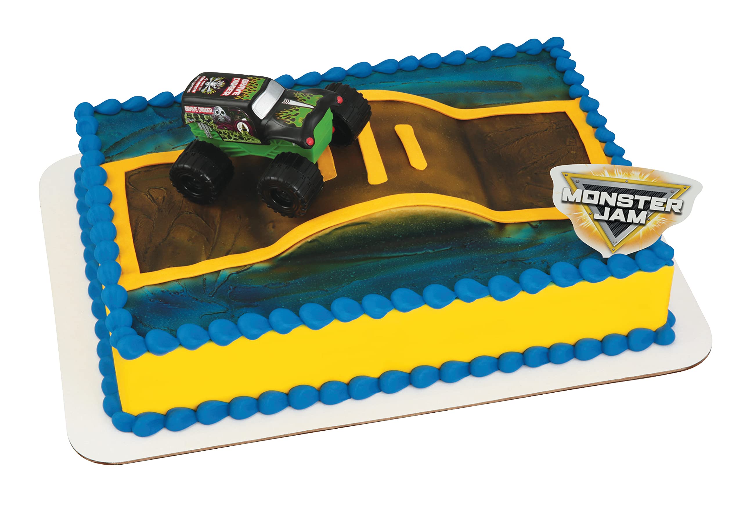 DecoSet Monster Jam Full Throttle Fun Cake Topper, 2-Piece Toppers Set with Keepsake Truck and DecoPic