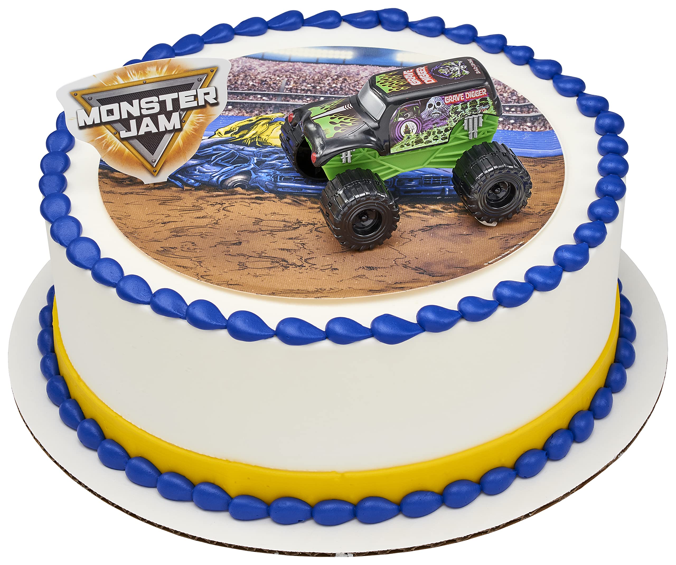 DecoSet Monster Jam Full Throttle Fun Cake Topper, 2-Piece Toppers Set with Keepsake Truck and DecoPic