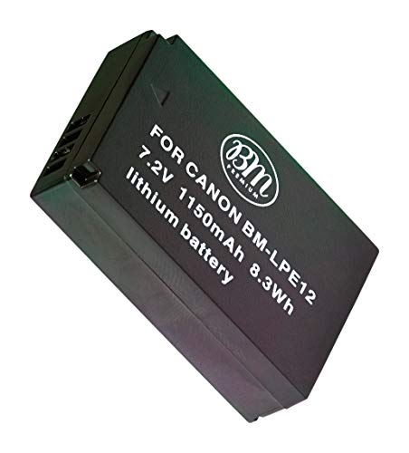 BM Premium LP-E12 Battery for Canon EOS-M, EOS M2, EOS M10, EOS M50, EOS M50 Mark II, EOS M100, EOS M200, SX70 HS, Rebel SL1 Digital Cameras