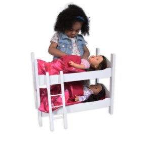 the new york doll collection bunk bed, white (ht022)