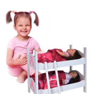 The New York Doll Collection Bunk Bed, White (HT022)