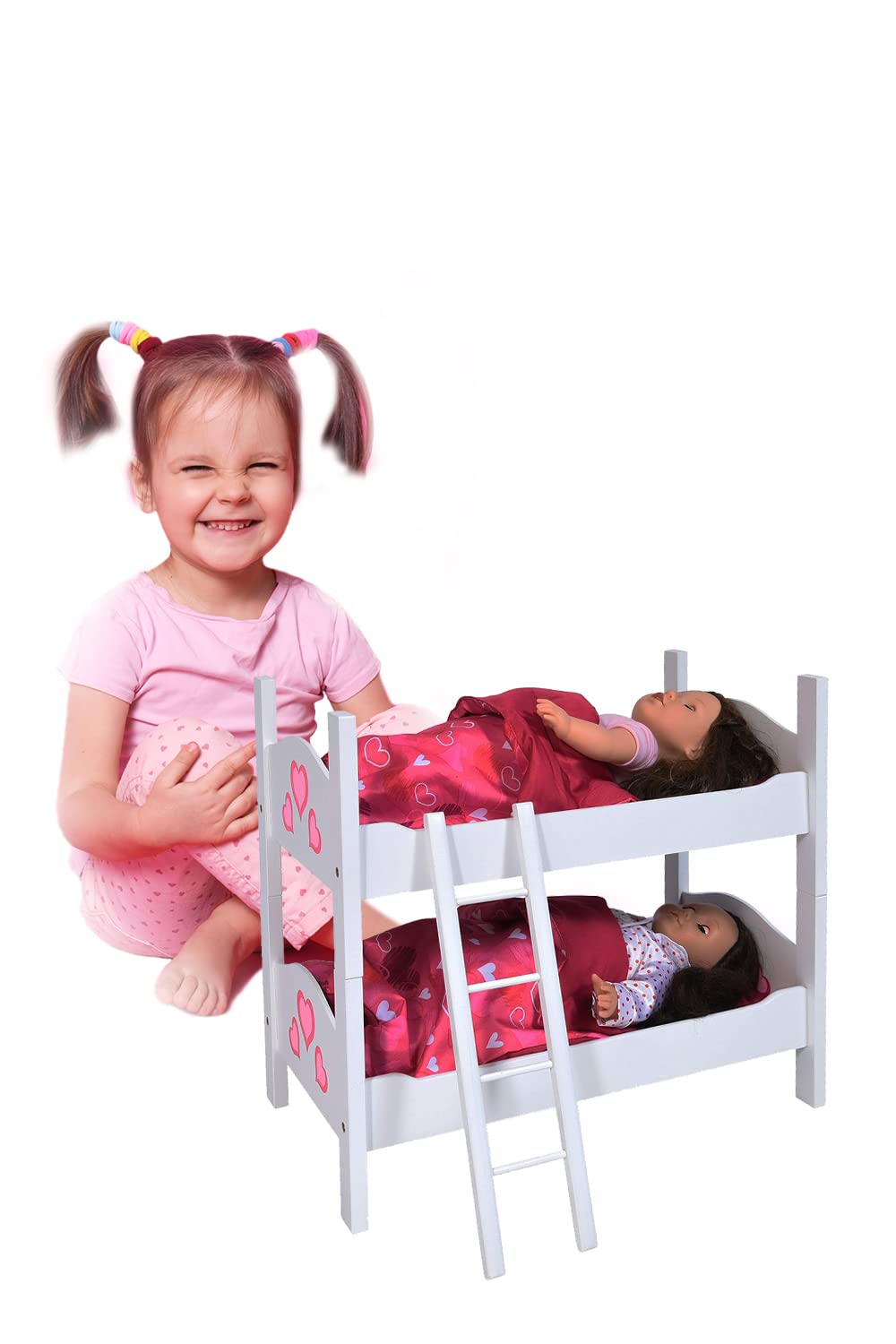 The New York Doll Collection Bunk Bed, White (HT022)