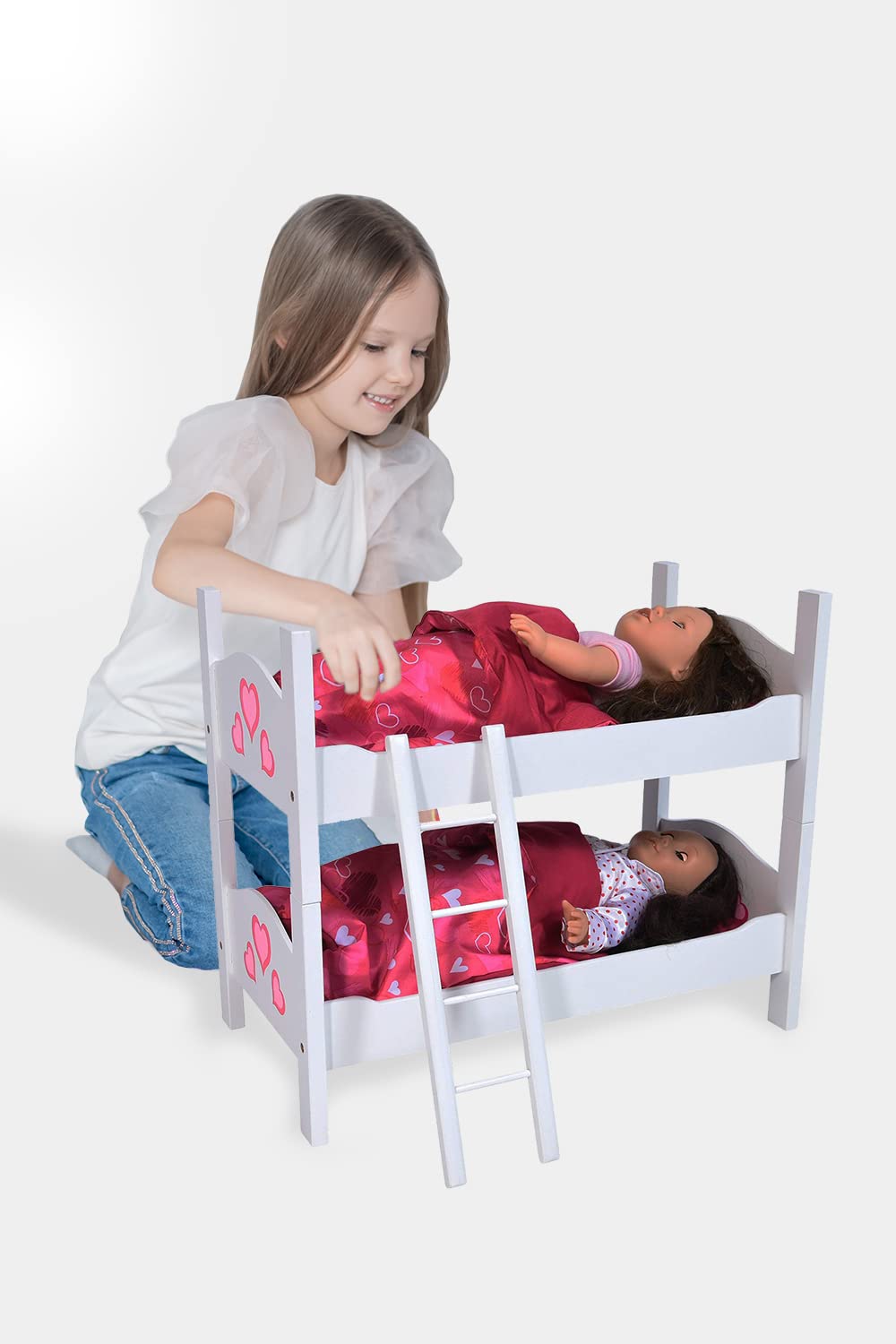 The New York Doll Collection Bunk Bed, White (HT022)