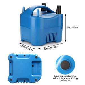 AGPtek 680W High Power Two Nozzle High Power Electric Balloon Inflator Pump Portable Blue Air Blower,Inflate in One Second, BP3-EU