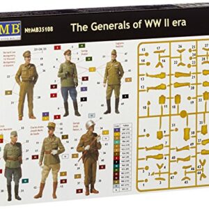 Master Box WWII Famous Generals (6) Figure Model Building Kits (1:35 Scale)