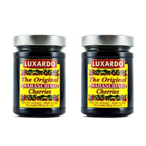 luxardo gourmet maraschino cherries - 400g jar - 2 pack