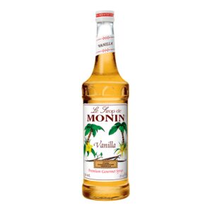 monin - vanilla syrup, versatile flavor, great for coffee, shakes, and cocktails, gluten-free, non-gmo (750 ml)