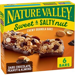 nature valley sweet and salty nut bars, dark chocolate peanut almond, 6 ct