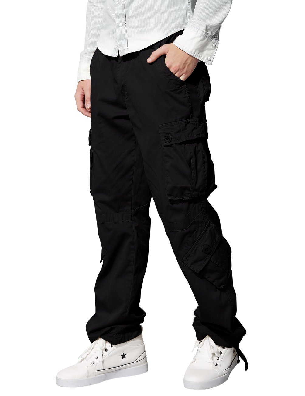 Match Womens Wild Cargo Pants(Black,32)