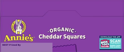 Annie's Organic Cheddar Squares, Baked Cracker Snacks, 7.5 oz