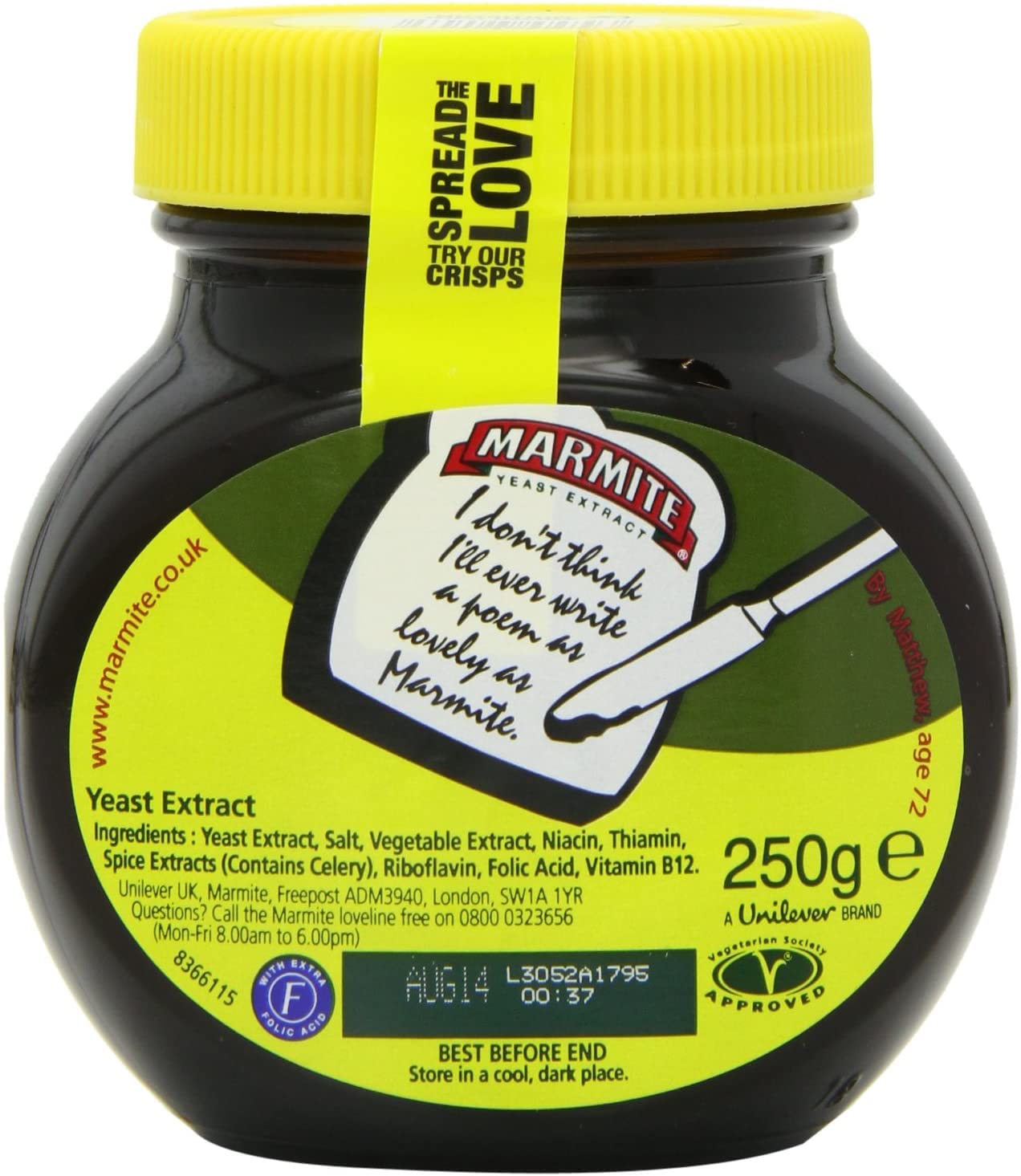 Marmite Yeast Extract (250g) - Pack of 2