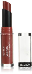 revlon lipstick, colorstay ultimate suede lipstick, high impact lip color with moisturizing creamy formula, infused with vitamin e, 080 fashionista, 0.09 oz