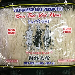 Vietnamese Rice Stick(vermicelli) Three Ladies Brand 2lbs