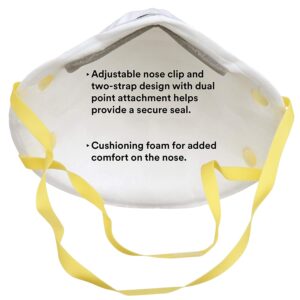 3M Personal Protective Equipment Particulate Respirator 8210, Pack of 160, N95, Smoke, Dust, Grinding, Sanding, Sawing, Sweeping