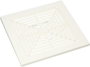 broan-nutone bp90 replacement grille for 688 fan , white, 9 in. x 9.25 in. x 0.325 in. with 7.25 and 7.5 in. housing