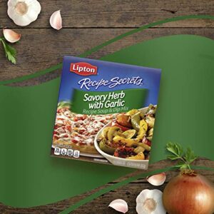 Lipton Recipe Secrets Soup and Dip Mix For a Delicious Meal Savory Herb with Garlic Great With Your Favorite Recipes, Dip or Soup Mix 2.4 Ounce (Pack of 12)