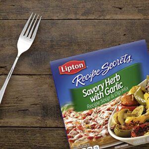 Lipton Recipe Secrets Soup and Dip Mix For a Delicious Meal Savory Herb with Garlic Great With Your Favorite Recipes, Dip or Soup Mix 2.4 Ounce (Pack of 12)