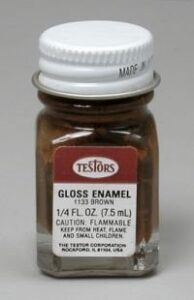 light brown testors enamel plastic model paint