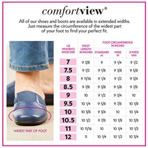 Comfortview Women's Wide Width The Bungee Slip On Sneaker - 8 W, Denim Silver