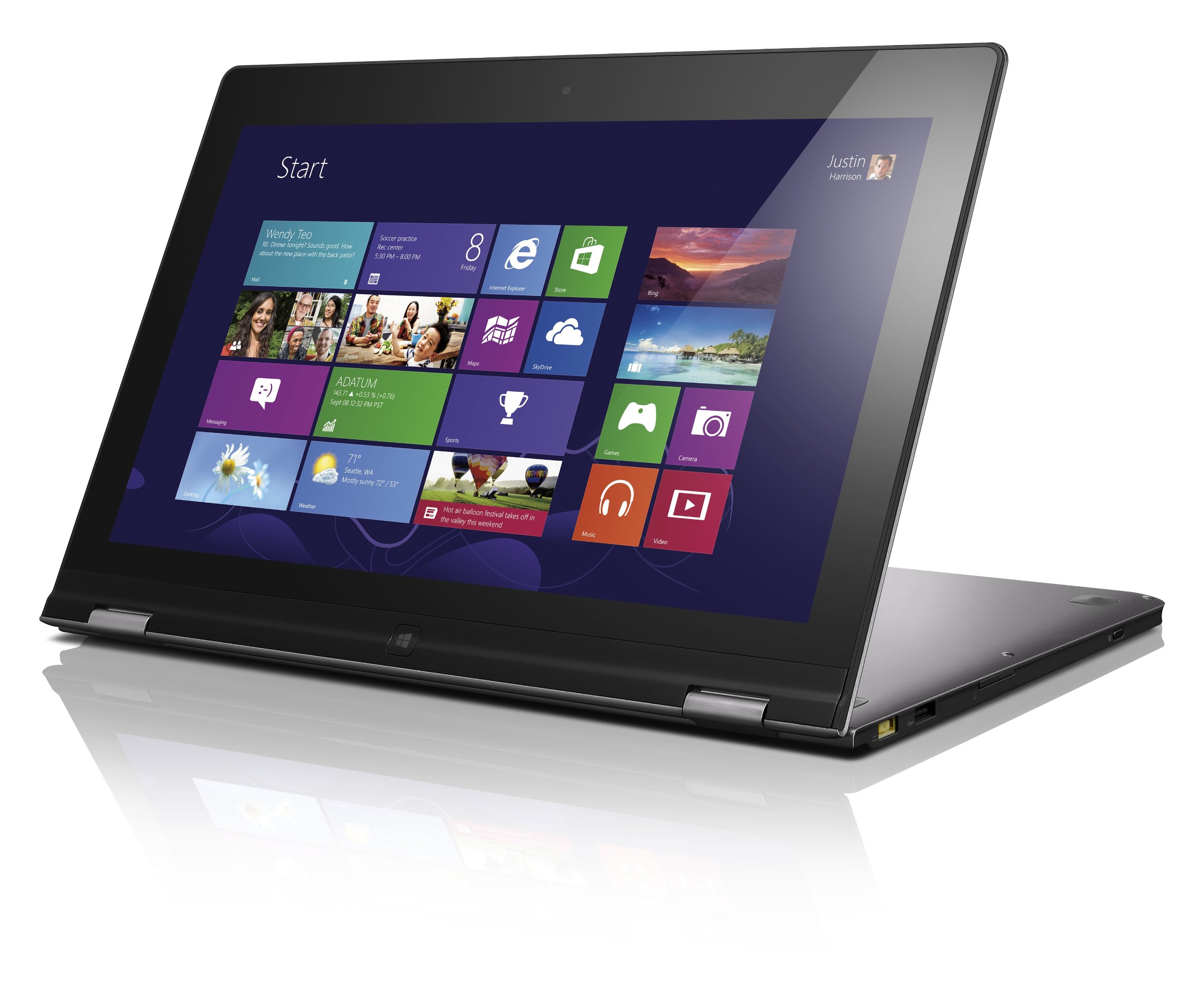 Lenovo Ideapad Yoga 13 59359568 Convertible Touchscreen Laptop (Windows 8, Intel Core i3-3227U , 13.3" LED-lit Screen, Storage: 128 GB, RAM: 4 GB) Grey