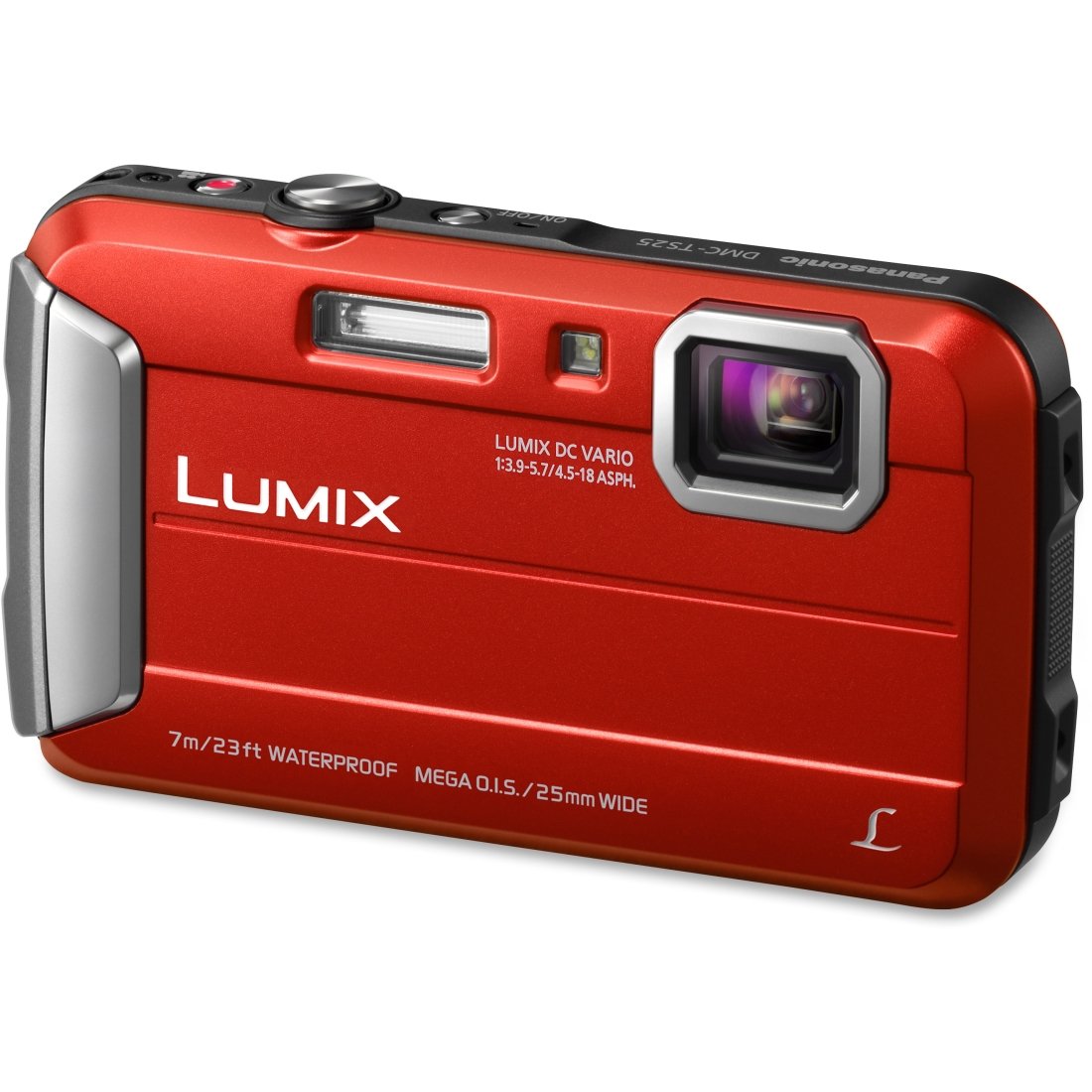 Panasonic Lumix DMC-TS25 16.1 MP Tough Digital Camera with 8x Intelligent Zoom (Red)