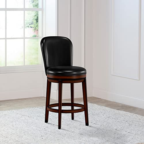 Hillsdale Victoria Swivel Bar Stool, Counter Height, Dark Chestnut