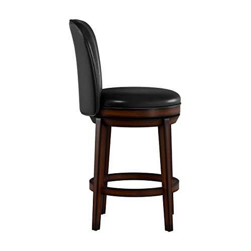 Hillsdale Victoria Swivel Bar Stool, Counter Height, Dark Chestnut