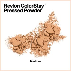 Revlon ColorStay Pressed Powder, Longwearing Oil Free, Fragrance-Free, Noncomedogenic Face Makeup, Medium (840), 0.3 Oz