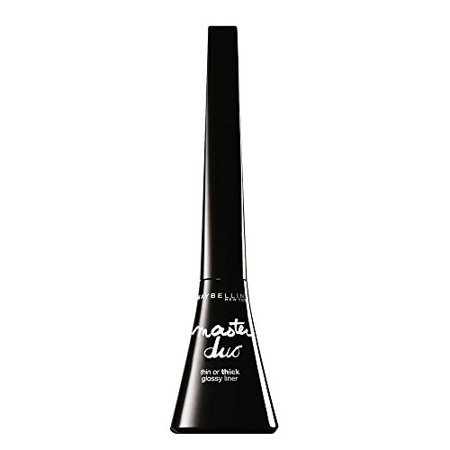 Maybelline New York Eye Studio Master Duo Glossy Liquid Liner, Black Lacquer, 0.05 Fluid Ounce