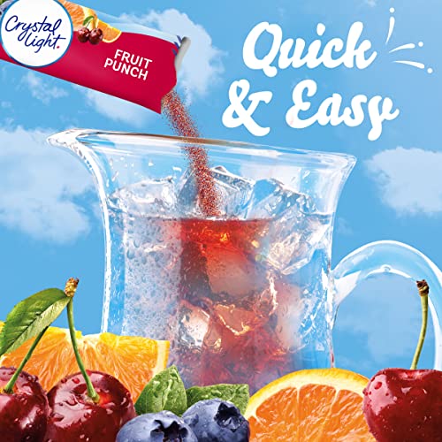 Crystal Light Sugar-Free Fruit Punch Low Calories Powdered Drink Mix 72 Count Pitcher Packets