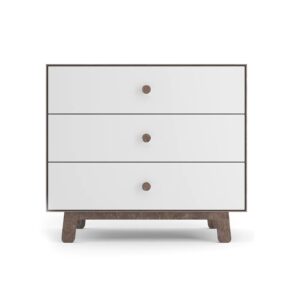 oeuf sparrow 3 drawer dresser - walnut/white