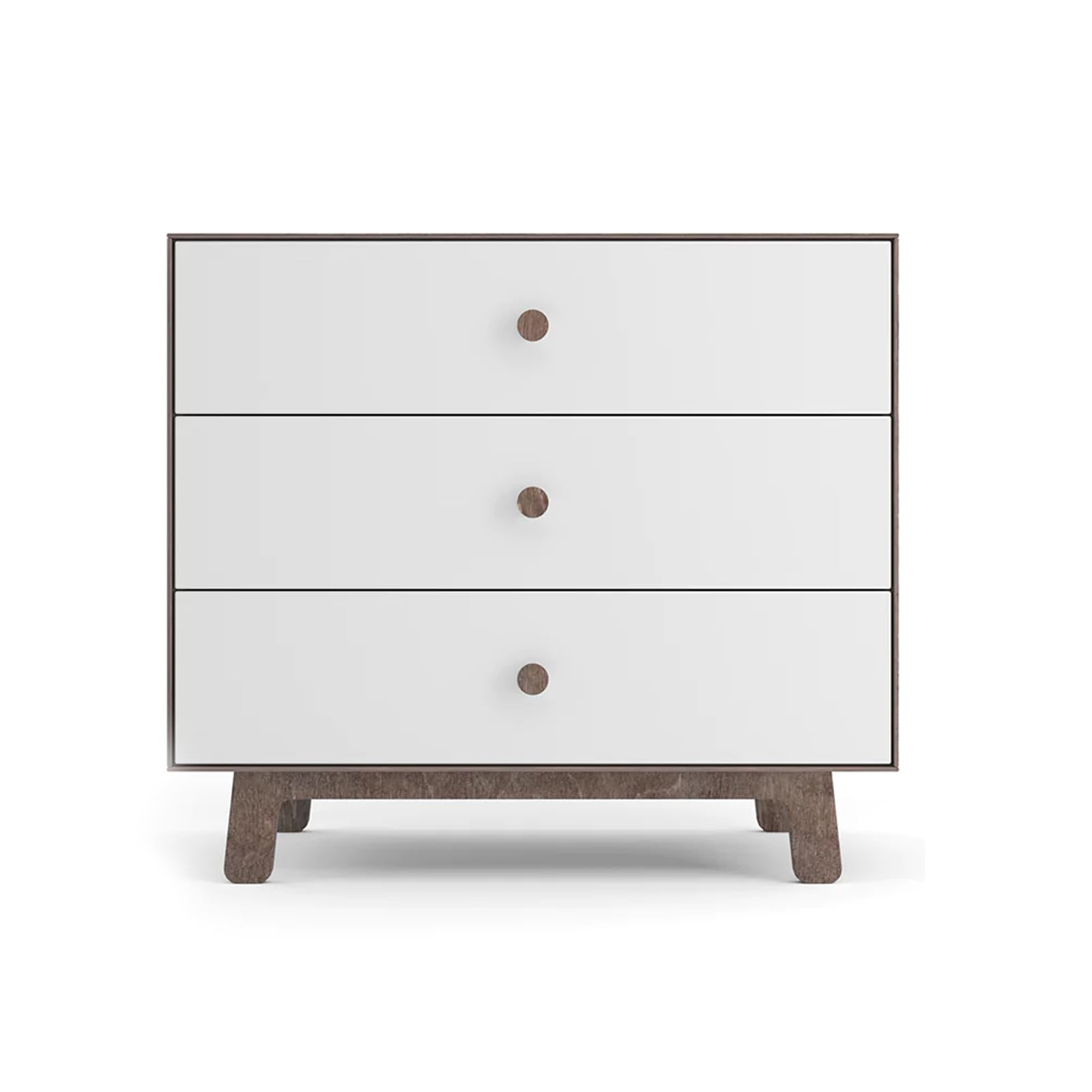 OEUF Sparrow 3 Drawer Dresser - Walnut/White