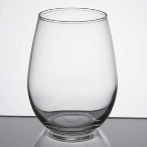 set of 6 stemless 12 oz white wine glass, libbey 217 w/signature cocktail picks