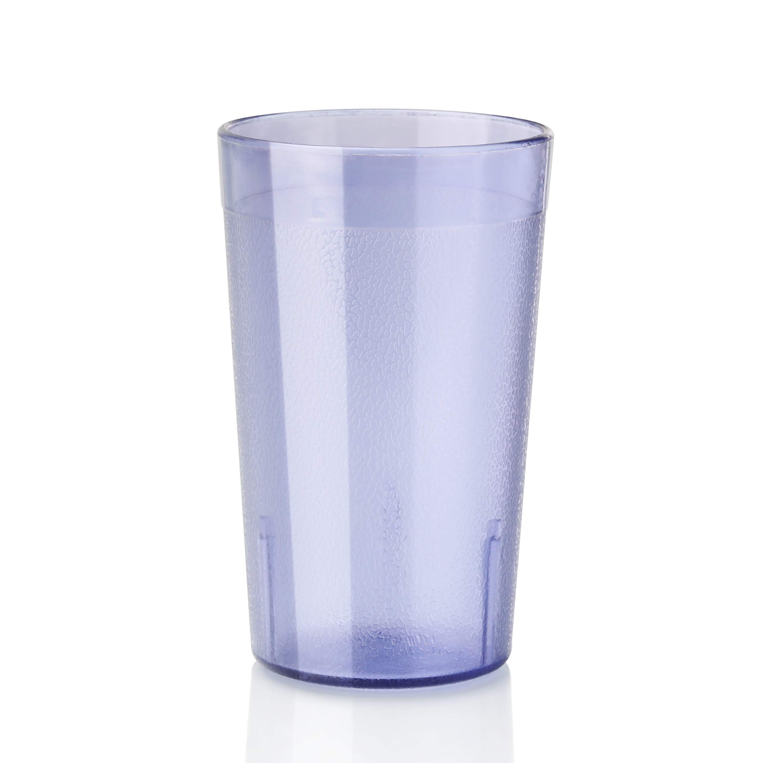 New Star Foodservice 46540 Tumbler Beverage Cup, Stackable Cups, Break-Resistant Commercial SAN Plastic, 5 oz, Blue, Set of 12