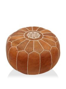 nuloom handmade moroccan leather filled ottoman pouf