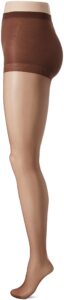 l'eggs women's silken mist control top panty hose, coffee 1-pack, queen us