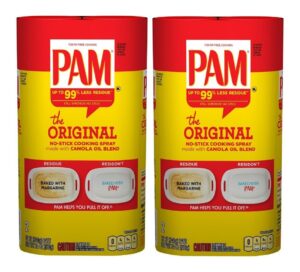 pam canola spray - 12 ounce cans (pack of 2 - 2 count sets, 4 cans total)