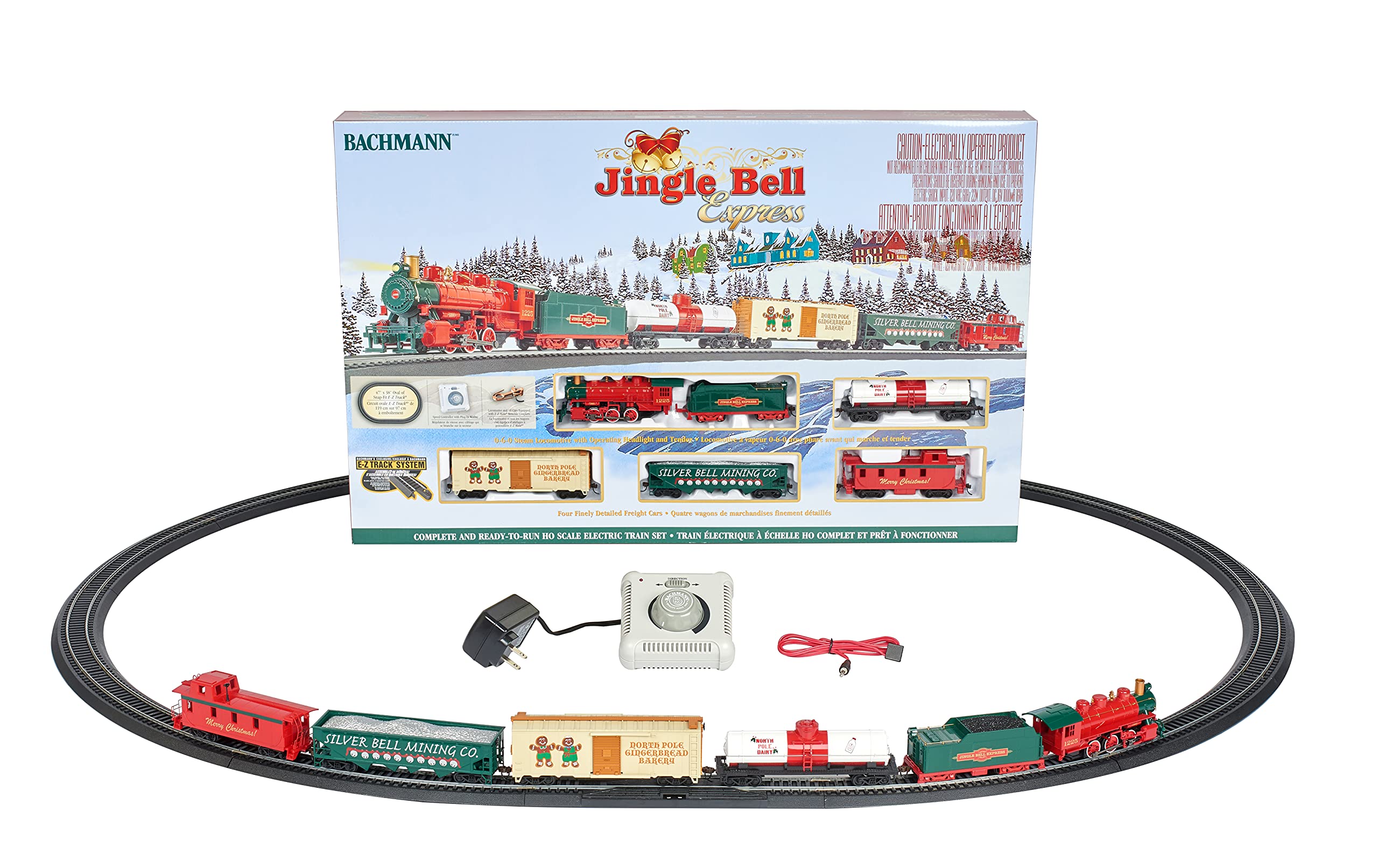 Bachmann Trains - Jingle Bell Express Ready To Run Electric Train Set - HO Scale