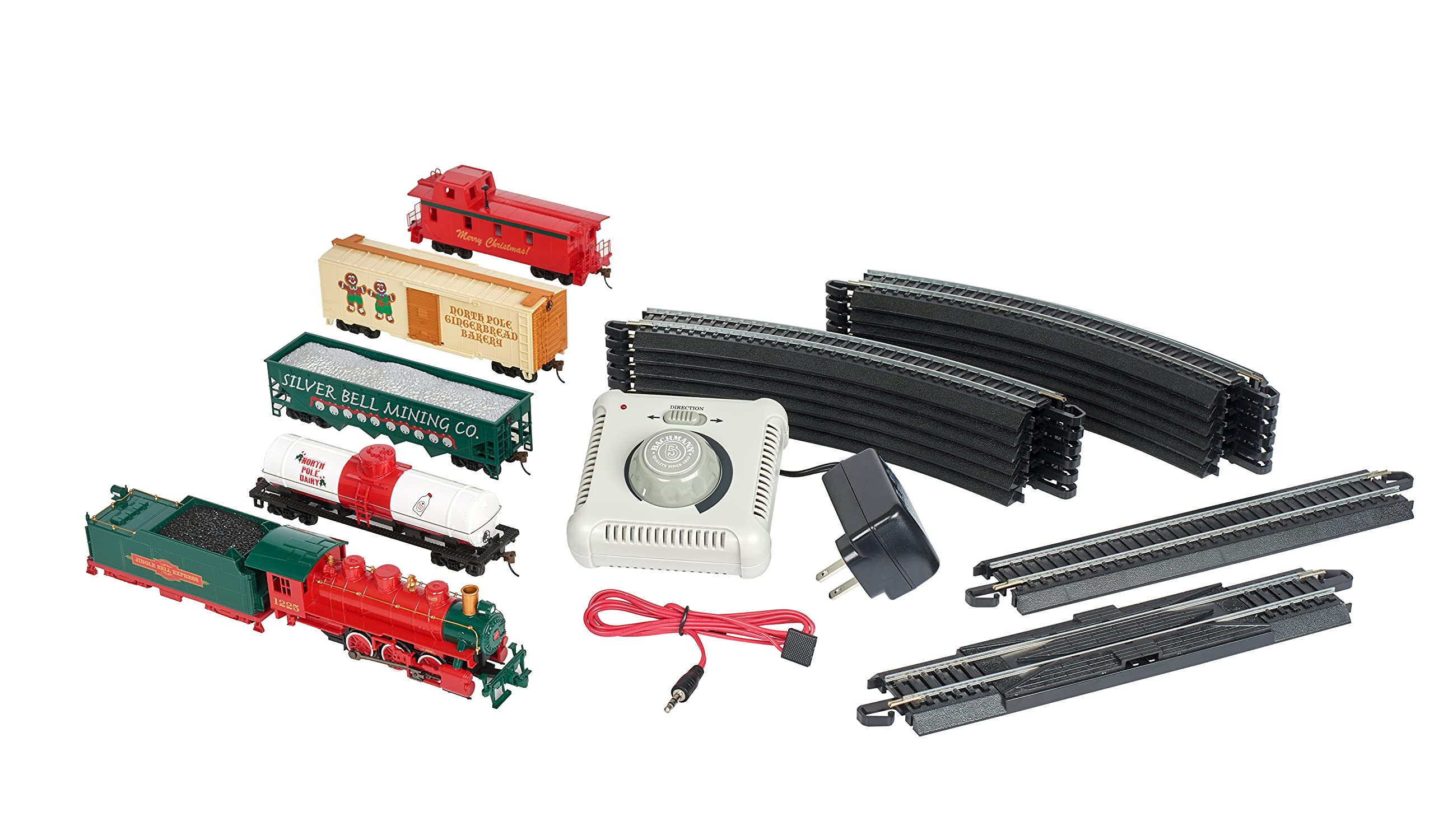 Bachmann Trains - Jingle Bell Express Ready To Run Electric Train Set - HO Scale